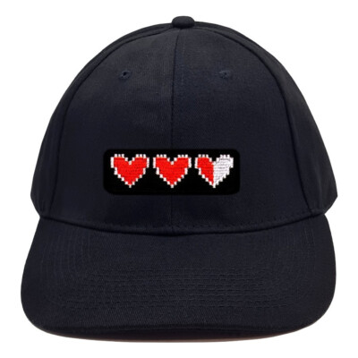 Heart Meter Embroidered Hat Video Game Console Retro Pop Culture ...