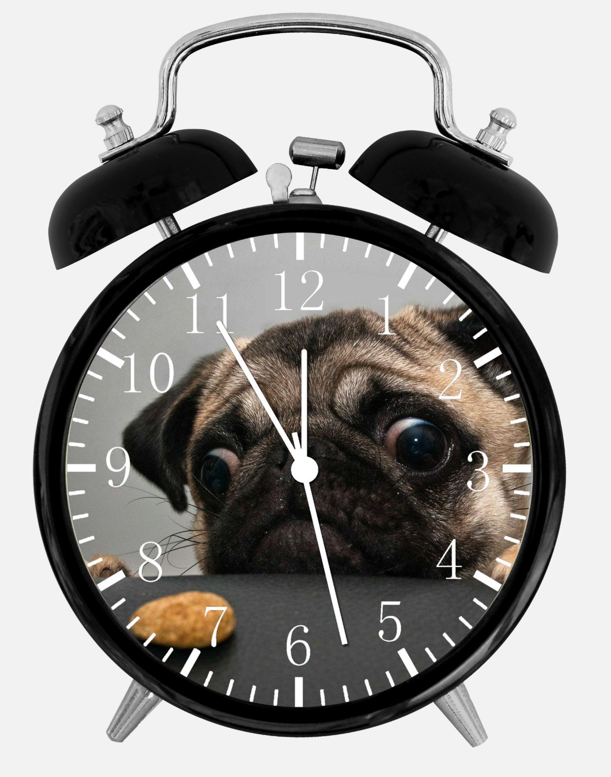 Cute Funny Pug Alarm Desk Clock 3.75" Home or Office Decor E208 Nice ...