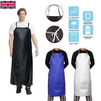 Heavy Duty Waterproof PVC Apron Adult Butchers Kitchen Chef Plastic ...
