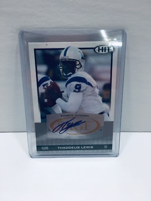 Thaddeus Lewis 2010 Sage Hit Signed Auto Duke Blue Devils A9 | eBay