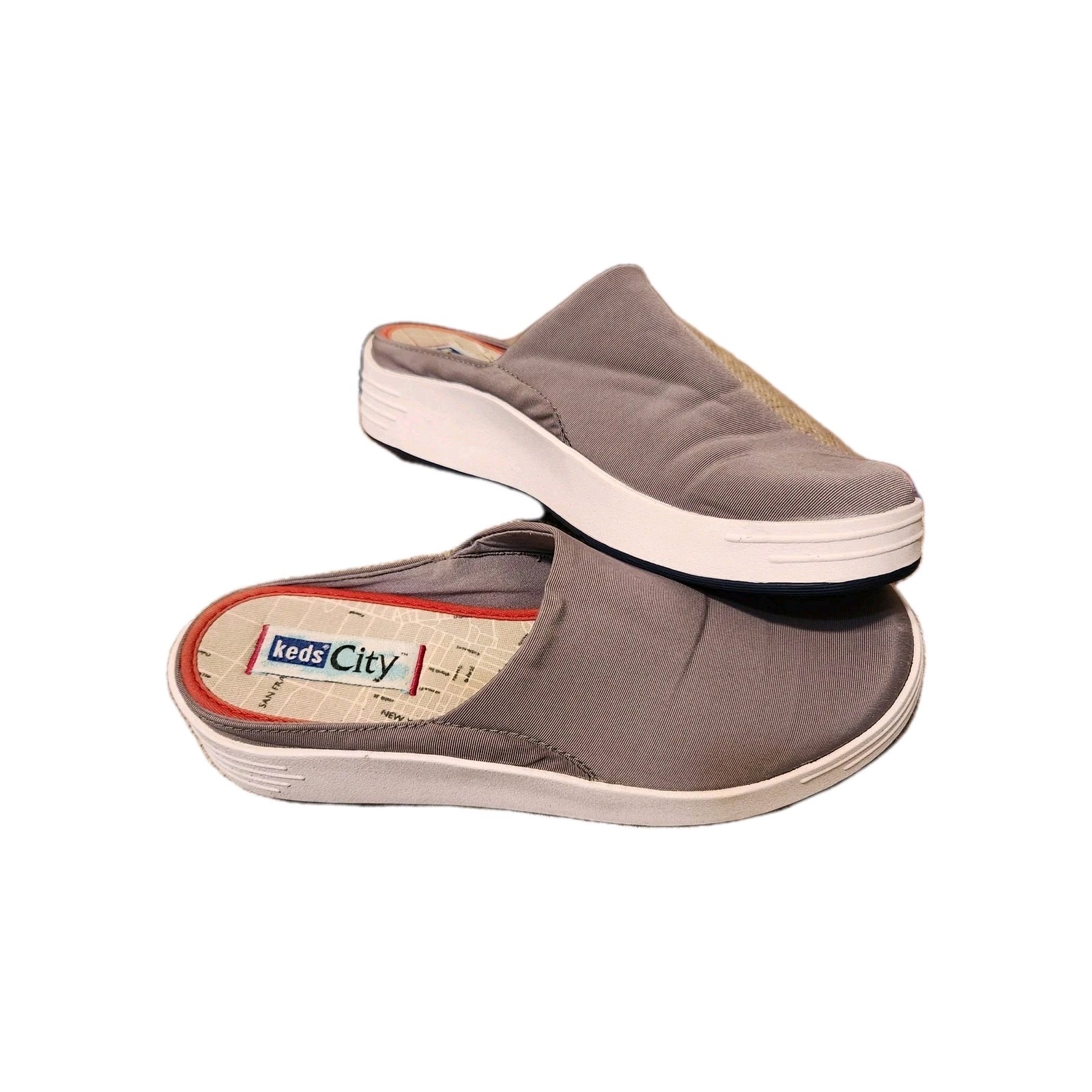 Keds City Gray Slip On Platform Clogs Womens Size 7.5… - Gem