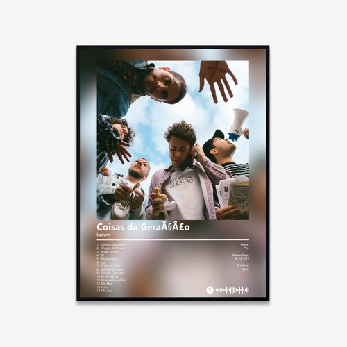 Lagum - Coisas da Geração Album Art Poster | Minimalist Music Print ...