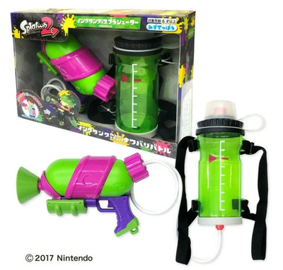 Splatoon 2 Water Gun with Tank 1500ml Neon Green Shooter Toy New Japan ...