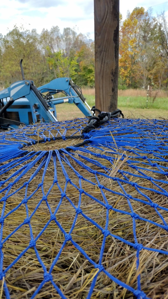 Large Round Bale Net Field Haynet 2" Holes Slower Feed Hay Net Size 5ft ...