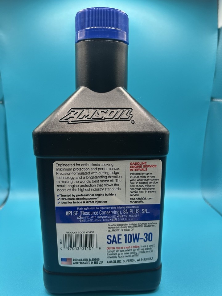 6 Quarts AMSOIL 100% Synthetic Motor Oil SAE 10W-30 | eBay