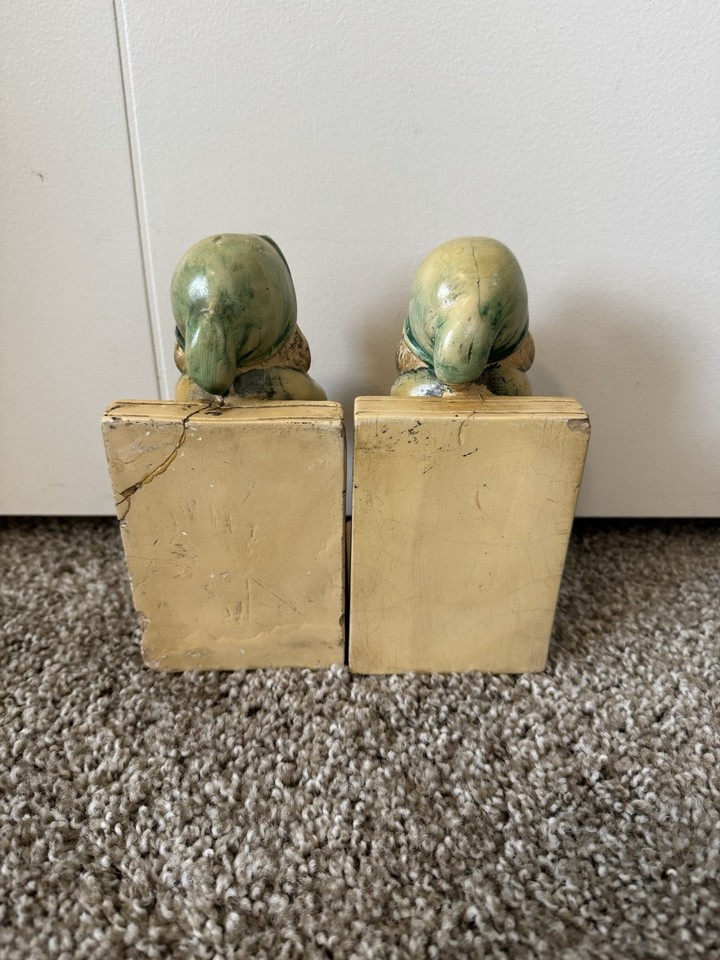 Vtg. 1938 WALT DISNEY Ent. snow white 7 dwarfs Grumpy bookends mode ...