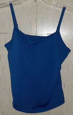 NEW WOMENS Cuddl Duds ROYAL BLUE TANK TOP W/ SHELF BRA SIZE XS 32B/C | eBay