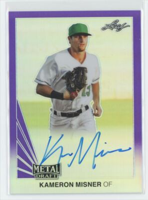 2019 Leaf Metal Draft 1990 Throwback Autographs Purple Kameron Misner ...