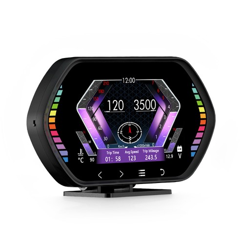 OBD GPS Car Speedometer Digital Head Up Display HUD Gauge Turbo RPM ...