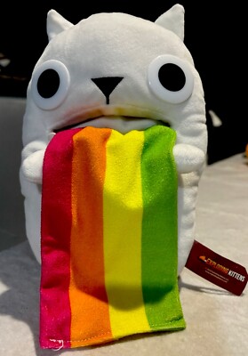 Exploding Kittens Rainbow Ralphing Cat Plush Stuffed Animal Toy White ...