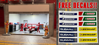 TJR 1/32 Scale Pit Box Building kit with full details - SCX Carrera ...