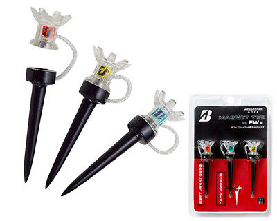 BRIDGESTONE JAPAN Golf Magnet Fairway wood Tee Tees 3pcs set 62mm ...