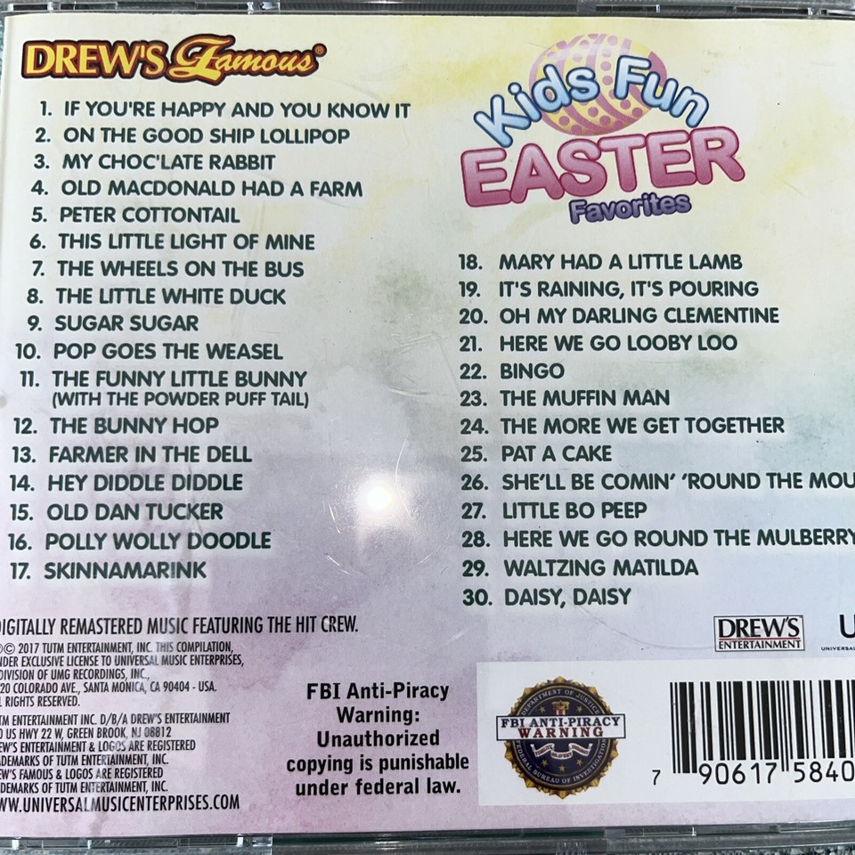 Kids Fun Easter Favorites CD Drew’s Famous 790617584023| eBay