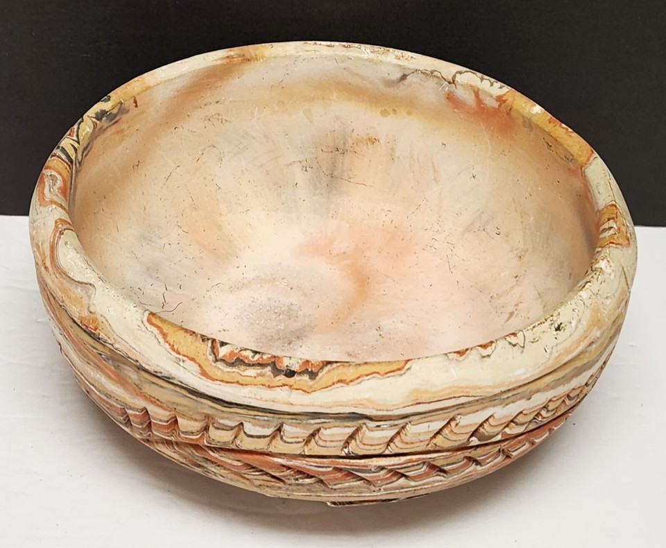 Hand Made Painted Comanche Native American Pottery Texas Planter Bowl ...