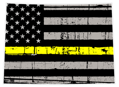 Colorado State (E8) Thin Yellow Line Dispatch Vinyl Decal Sticker Car ...