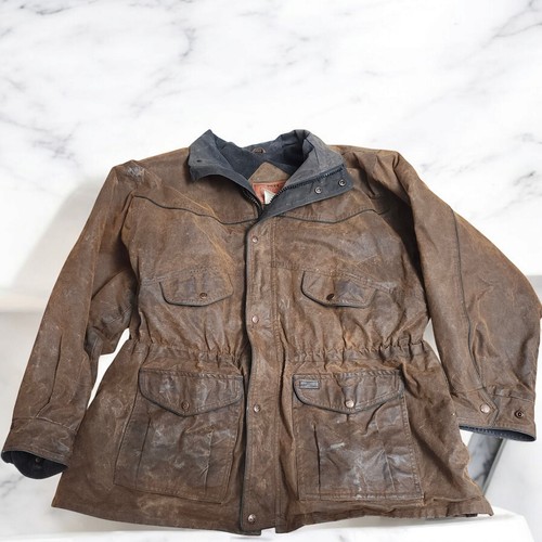 Vintage 80s 90s Outback Trading Company Oilskin Waxed Ranch Chore ...