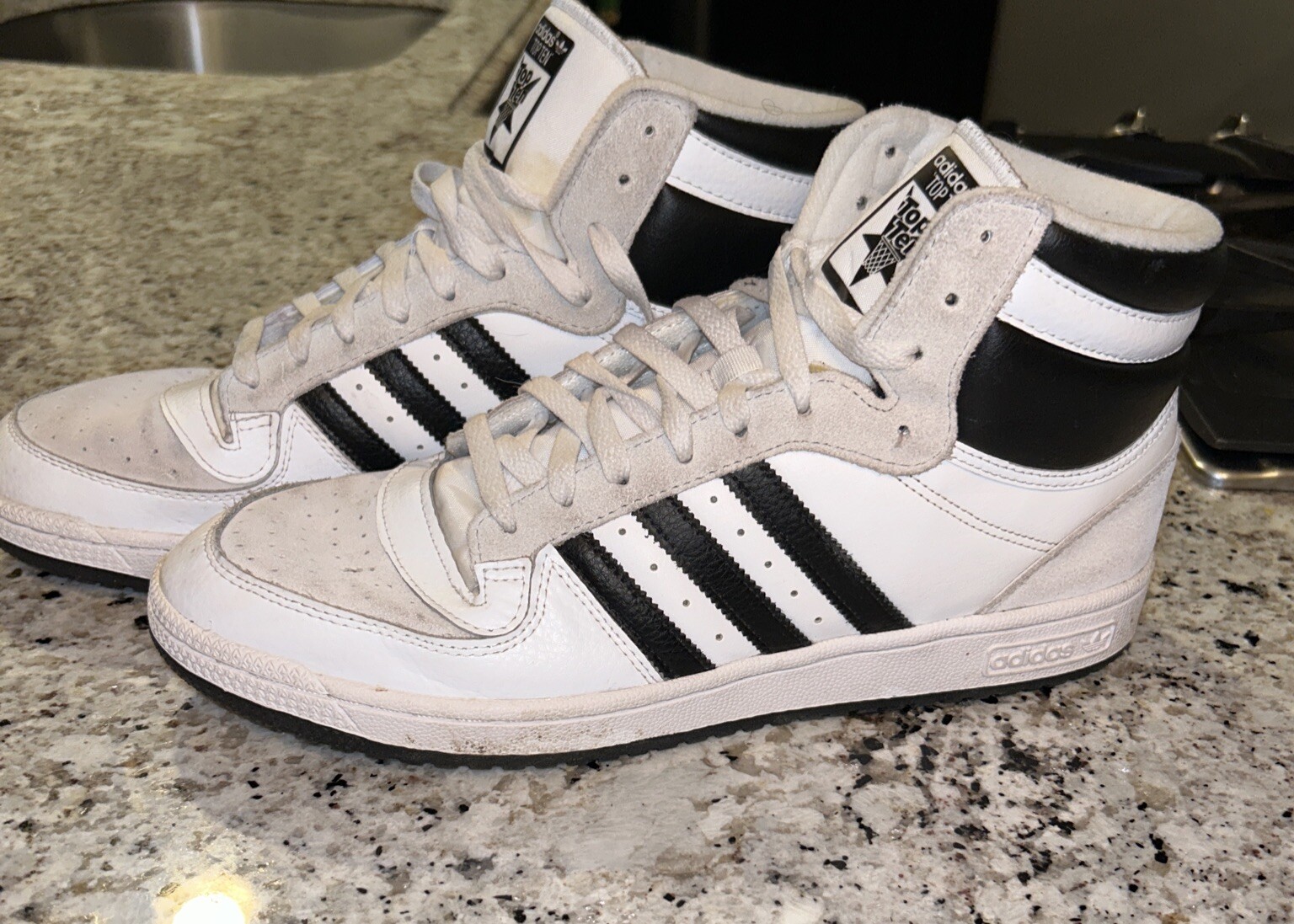 Adidas Top Ten RB Hi Mens 3-Stripe Casual Shoes White Black GX0741 Size ...