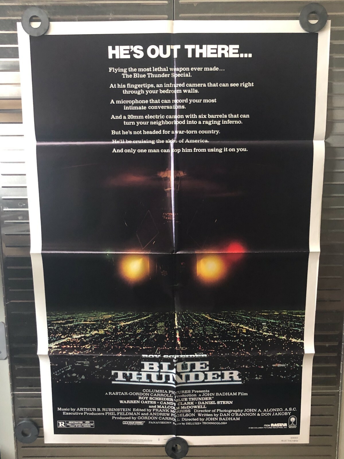 BLUE THUNDER MOVIE POSTER ORIGINAL ONE SHEET 27x41 | eBay