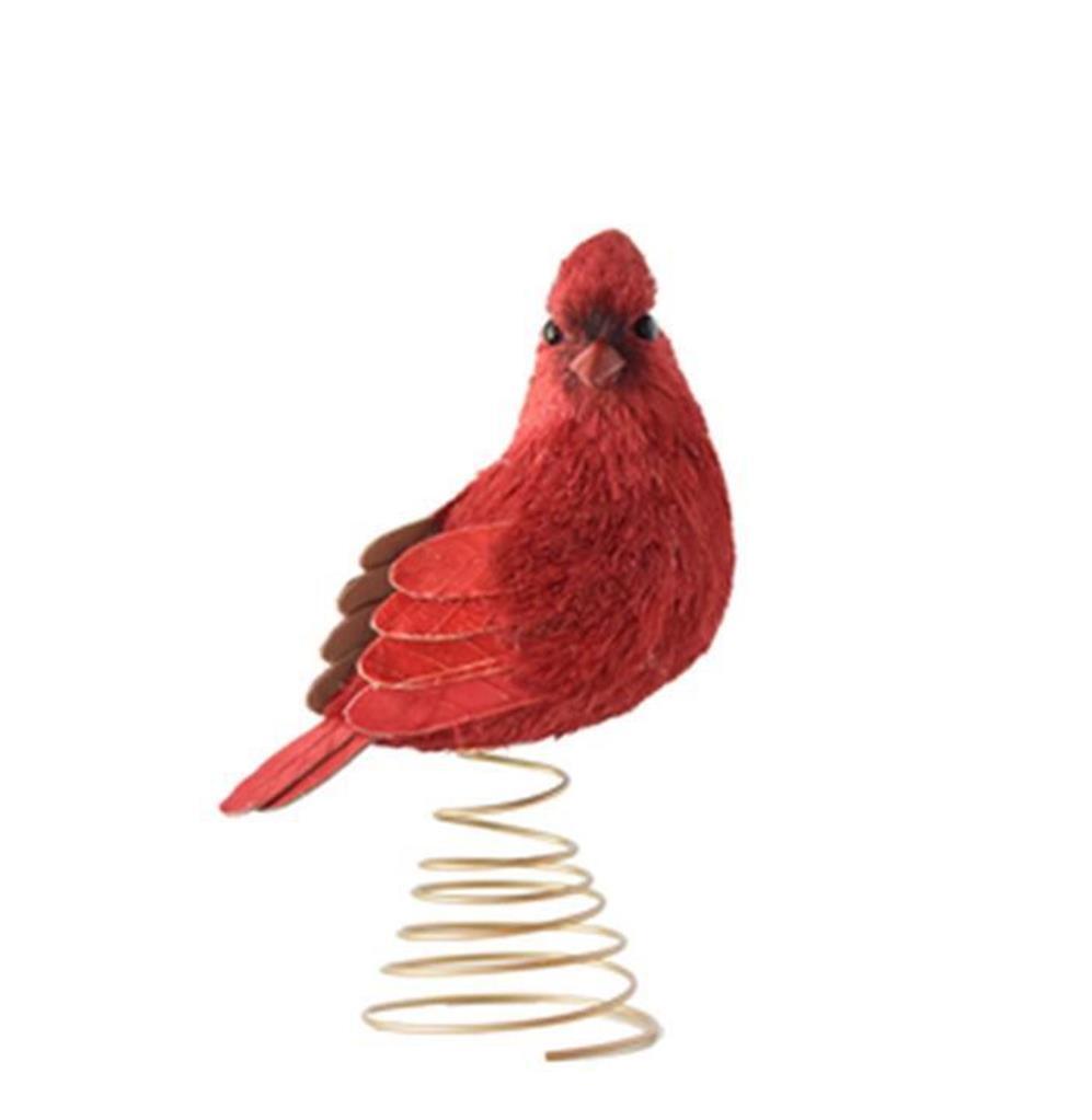 Mid West Red Sisal Straw Cardinal Winter Bird Christmas Tree Topper ...
