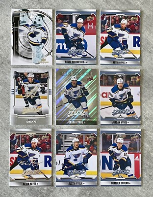 St. Louis Blues 2024-25 MVP Card Lot (9) — Dean Rookie, Kyrou, Schenn ...