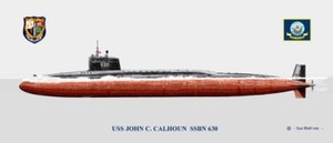 USS John C. Calhoun SSBN-630 Ship Print US Navy | eBay