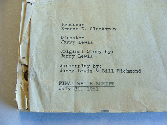 The Errand Boy Jerry Lewis ORIGINAL SCRIPT 1961 w revisions | eBay