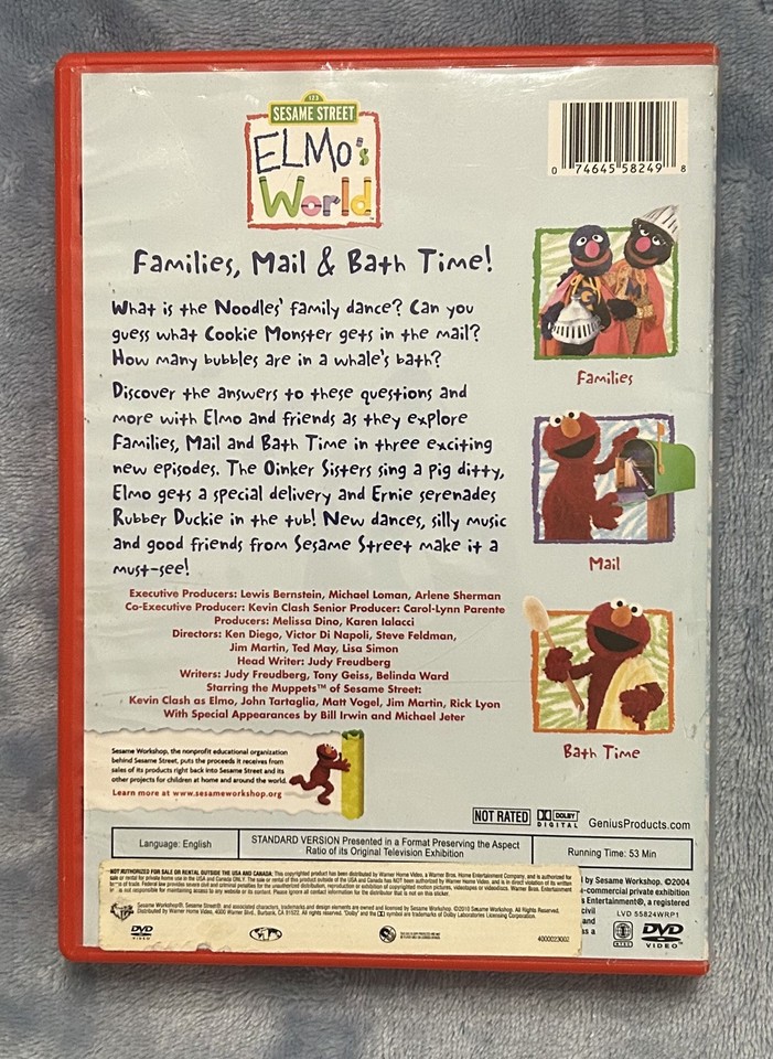 Elmo's World: Families, Mail & Bath Time!, DVD | eBay