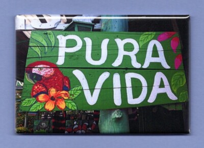 COSTA RICA *2X3 FRIDGE MAGNET* CENTRAL AMERICA PURA VIDA BEACH VOLCANO ...