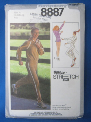 Simplicity Pattern 8887 Vtg 1980 Miss 10-14 Track Jacket Pants Uncut 4 ...
