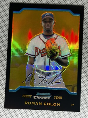 Roman Colon 2004 Bowman Chrome First Year Gold Refractor /50 Prospect ...