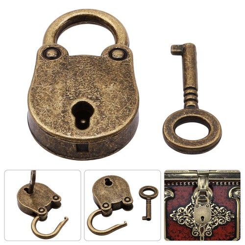 2pcs Mini Bronze Locks Archaize Style Retro Lock Accessories Antique ...