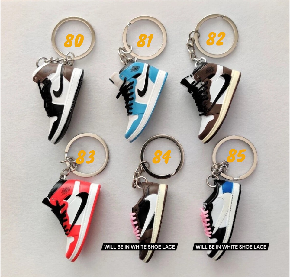 Mix Style 1/6 Mini Shoe Removable Keychain A Pair + Shoe Box Small ...