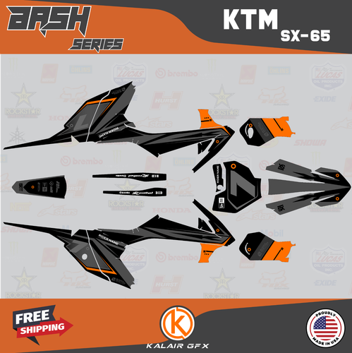 Buy Graphics Kit for KTM 65SX SX65 2016-2023 BASH-ORANGE Online at ...