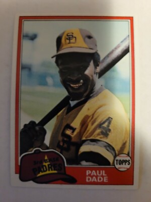 1981 TOPPS PAUL DADE #496 EX/NM | eBay