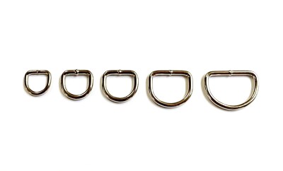 Welded D-Ring 10mm - 38mm Nickel Plated Webbing Straps Bags Dog Leads ...