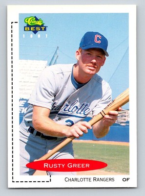 1991 Classic Best 172 Rusty Greer Charlotte Rangers | eBay