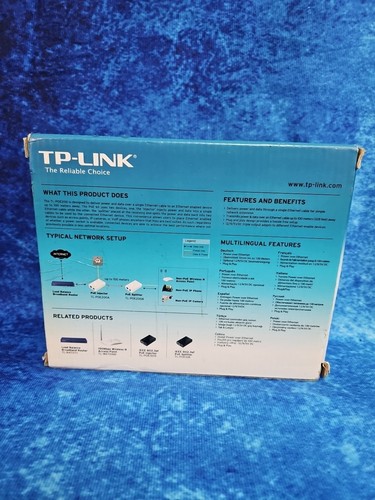 TP-LINK TL-POE200 Power over Ethernet Adapter Kit 100meter Selectable ...