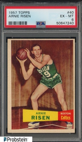 1957 Topps Basketball #40 Arnie Risen Boston Celtics PSA 6 EX-MT | eBay