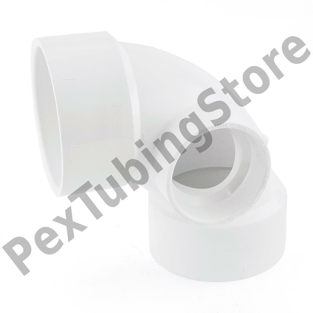 3" PVC DWV 90° Elbow w/ 2" Side Inlet | eBay