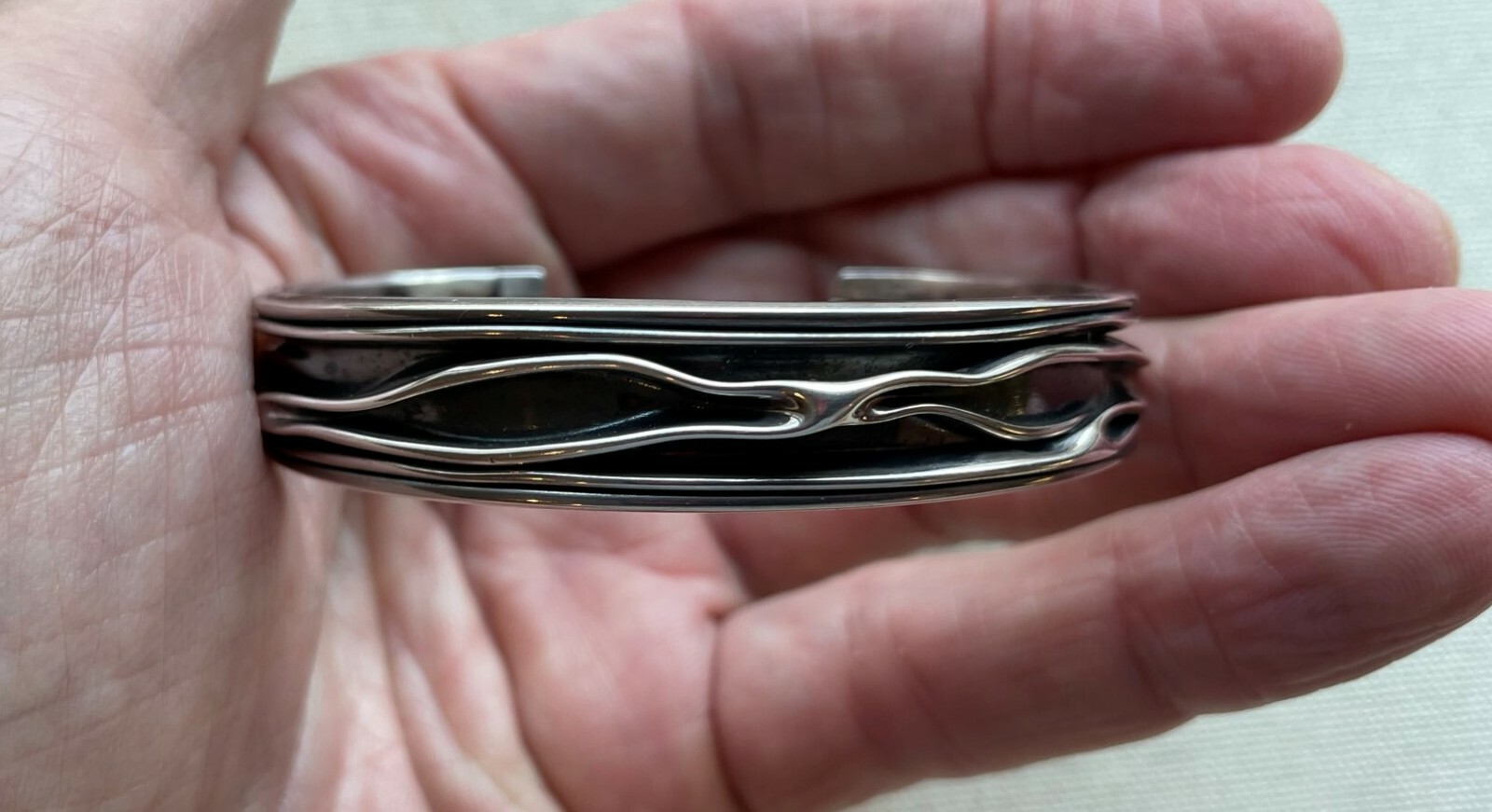 Brutalist Abstract Steampunk Cuff Bracelet Biker Ster… - Gem