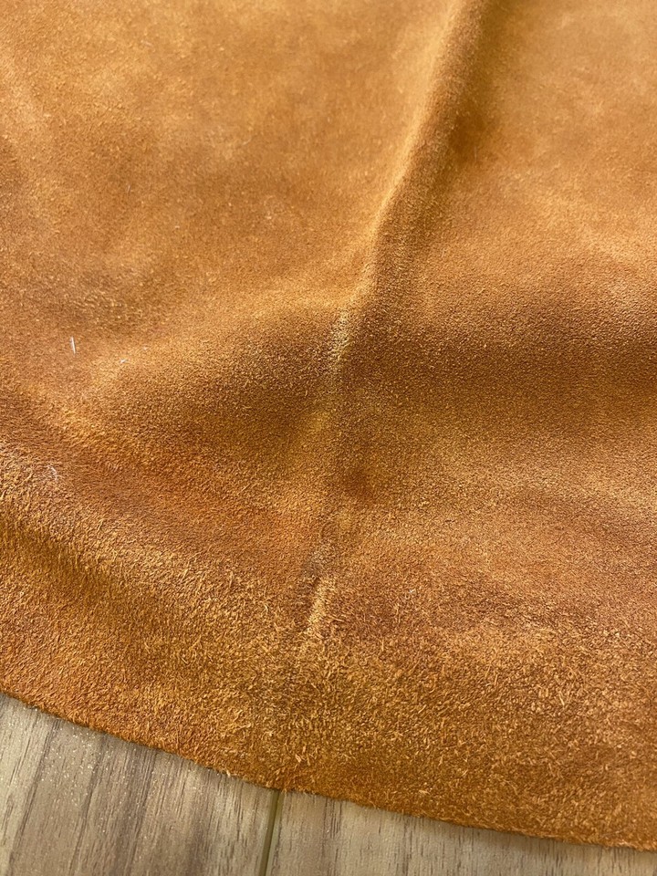 Genuine Suede Leather Hide In Rust Color, Approx. 42” X 32” At Widest ...
