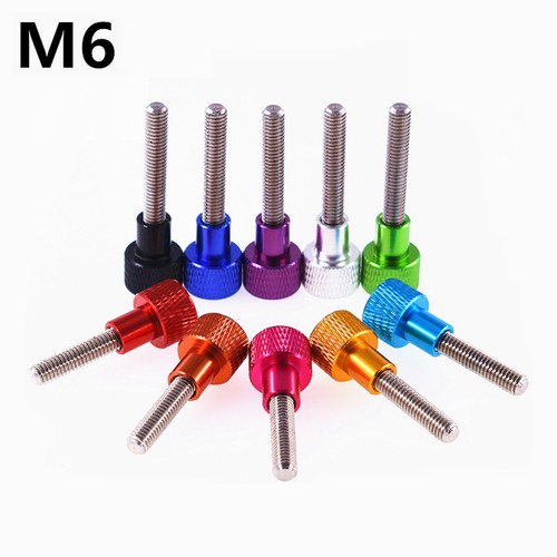 M6 Knurled Thumb Screws 304 Stainless Steel+Colour Aluminum Hand Grip Knob Bolts | eBay