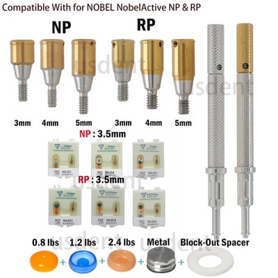 Dental Removable Conical NP/RP Attachment Abutment Male Cap Core Tool ...