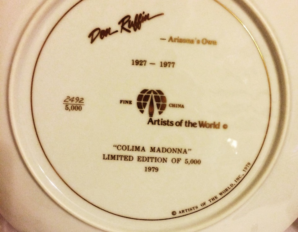 Don Ruffin "Colima Madonna" Collectible Plate | eBay