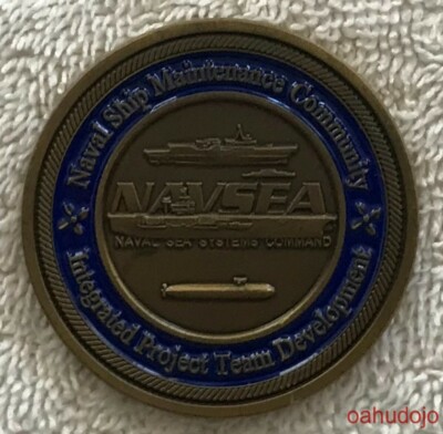 NAVSEA #B Naval Ship Maintenance Community Challenge Coin Submarine II ...
