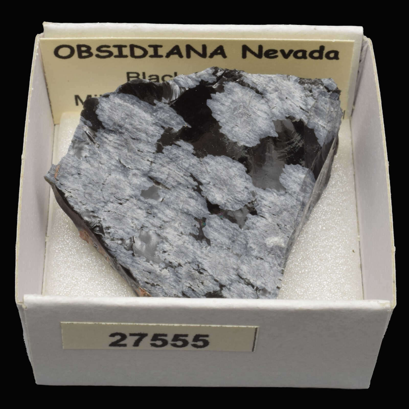 OBSIDIANA Nevada (Black Spring, Millard, Utah, USA) #27555 / Snowflake obsidian | eBay