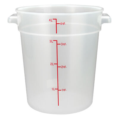 4qt Round Storage Container, Translucent, PP (12 Each) | eBay