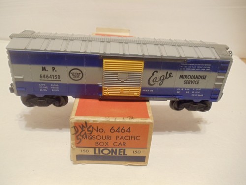 Lionel Postwar 6464-150 Type IIA MIssouri Pacific Boxcar in Mint Boxed ...