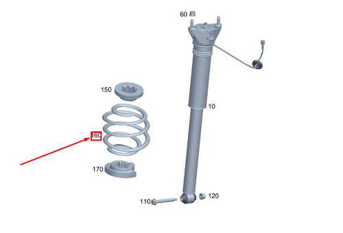 NEW MERCEDES-BENZ GLA H247 REAR COIL SPRING A2473243500 | eBay
