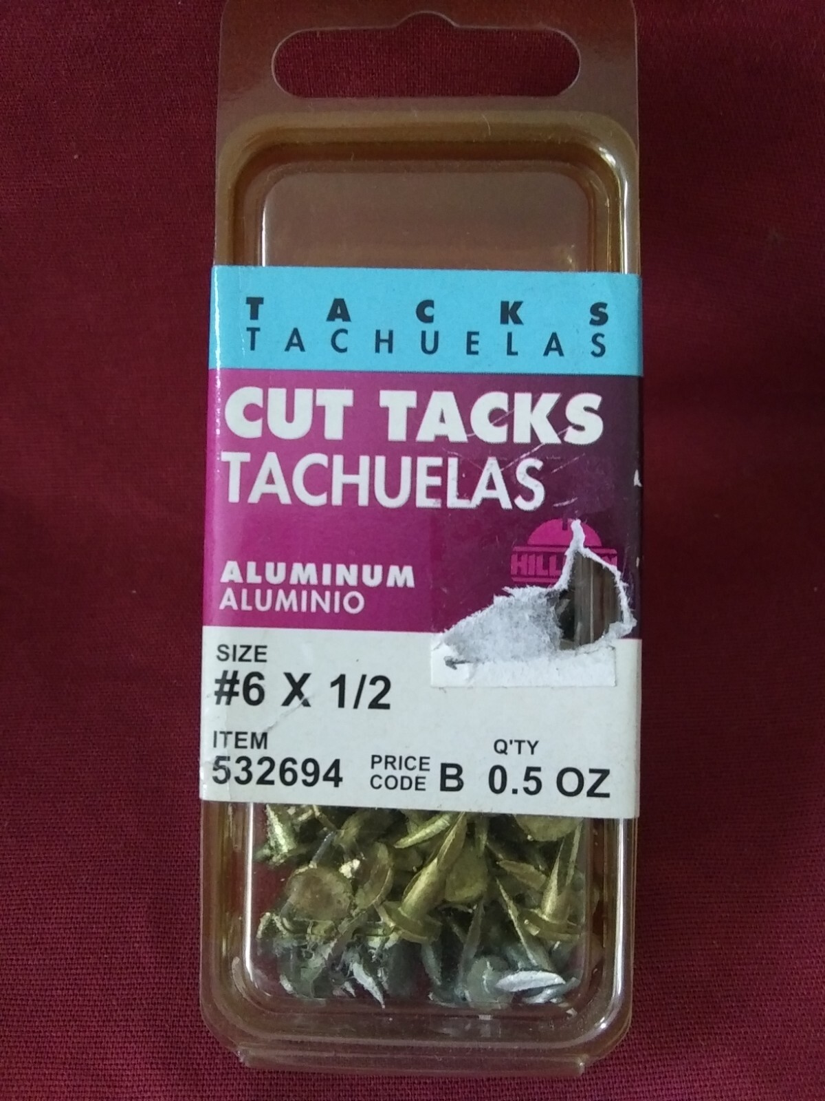 HILLMAN # 532694 # 6 X 1/2 ALUMINUM CUT TACKS | eBay